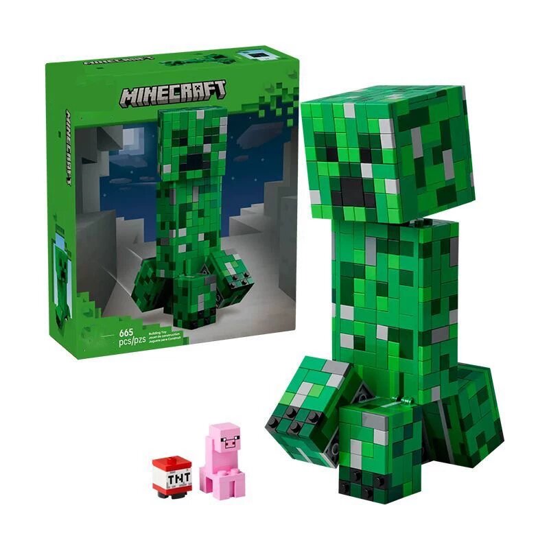 Minecraft Крипер Лего Минифигурка, Прочная Дизайн, Отличный Подарок-Коллекционная Игрушка для Детей 6+