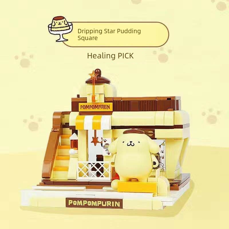 Набор строительных блоков Sanrio Pochacco Star Picking Workshop, 300 деталей, игрушка для детей в подарок