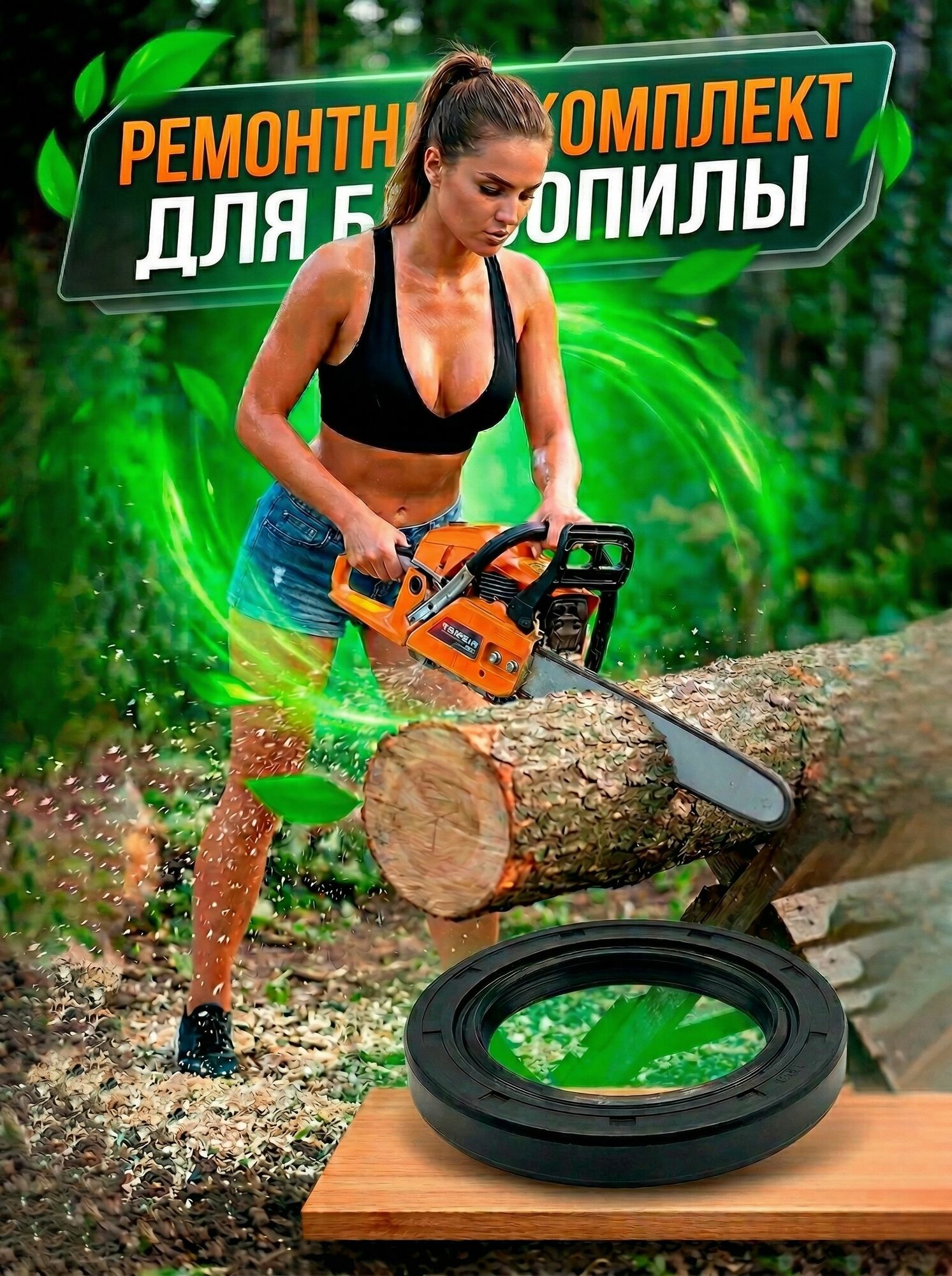 Комплект сальников для бензопилы Патриот 3800, Партнер 340S NQK.SF