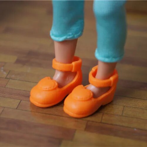 Оранжевые туфли для куклы Kelly, 13