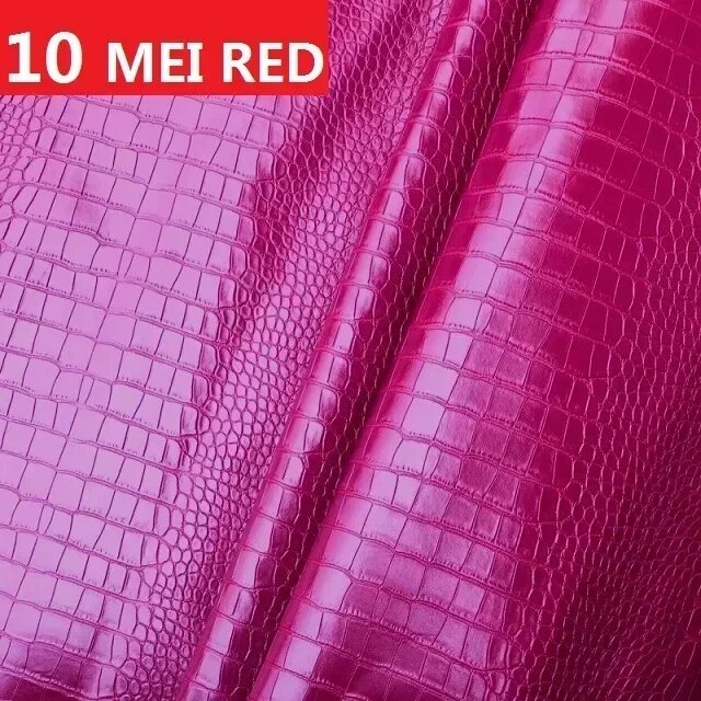 Искусственная кожа "10 Mei Red" под крокодила, 150x138 см, розовый