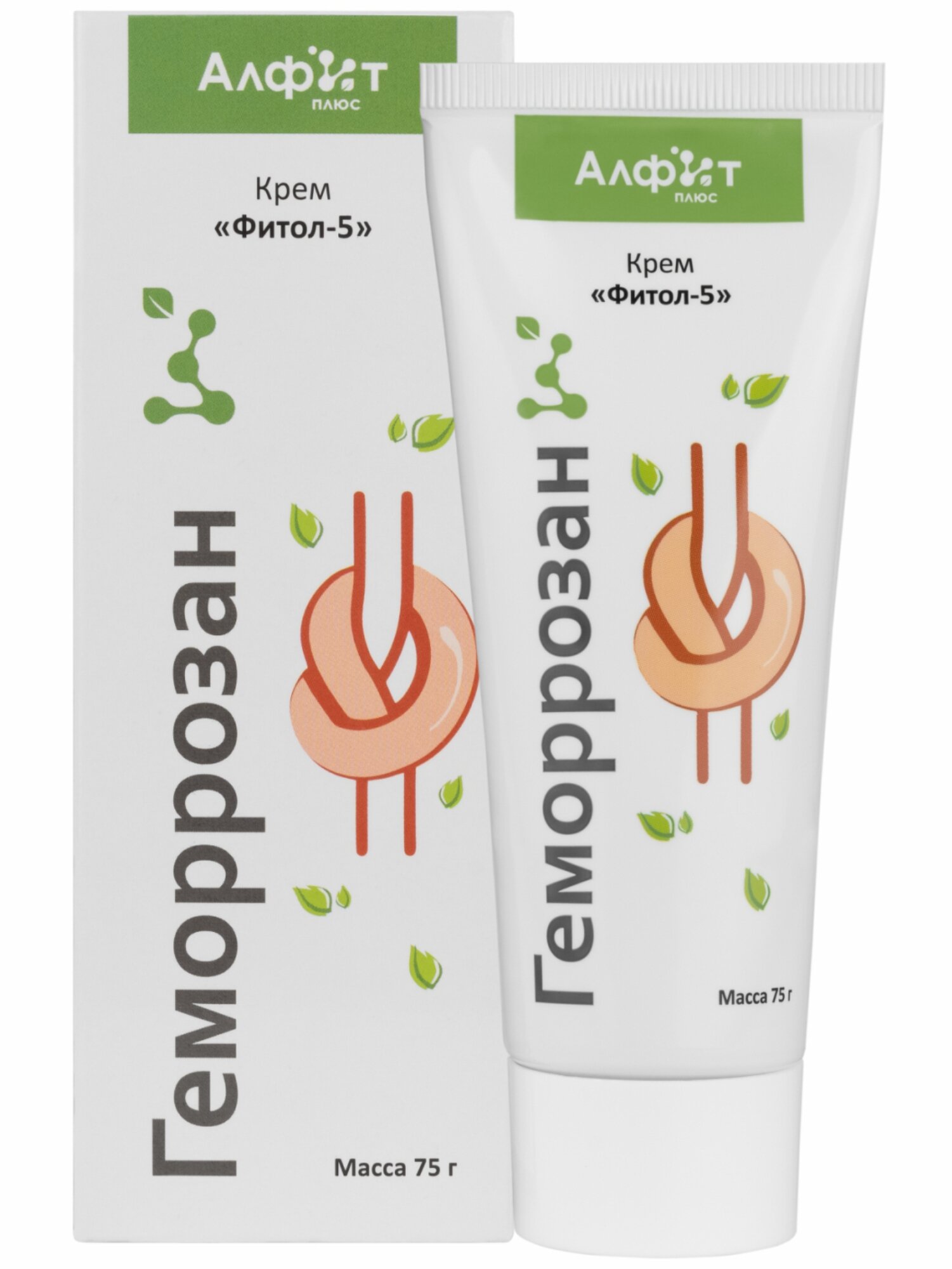 Геморрозан, крем "Фитол-5", противогеморроидальный от бренда "Алфит Плюс", объем 75 мл