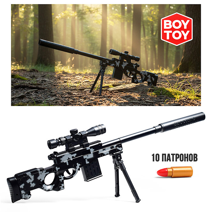 Игрушечный автомат BOY TOY BT0081, реалистичный, длина 70см, черный