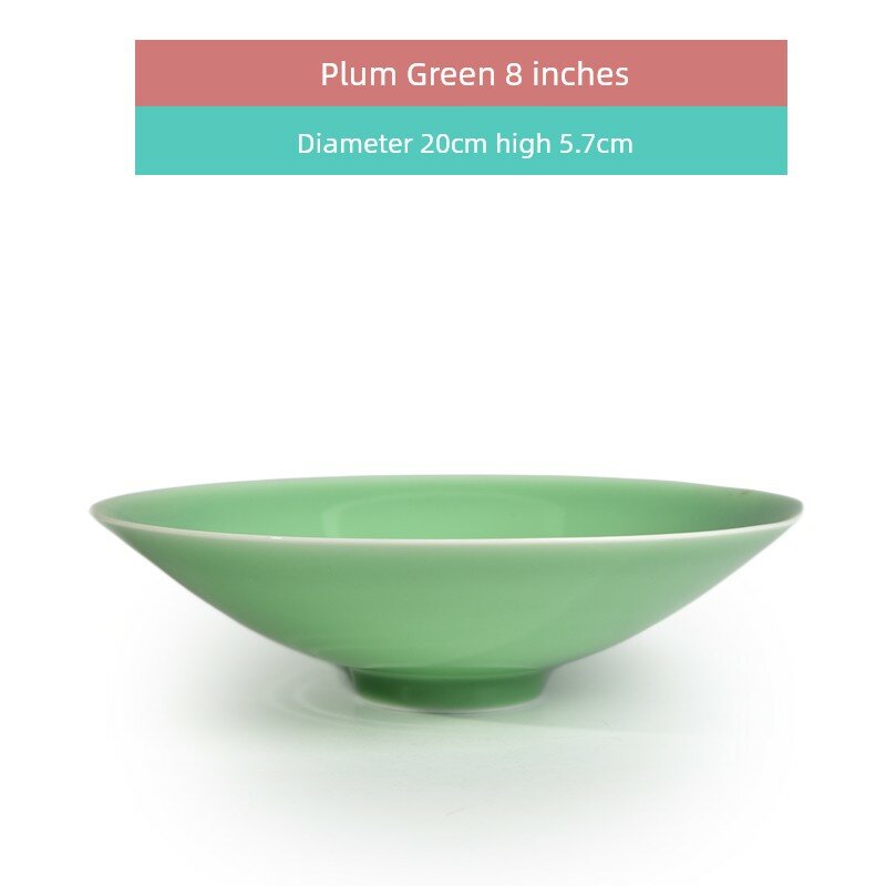 Керамическая миска Longquan Celadon сливового оттенка 8 дюймов для супа и лапши, 1 шт