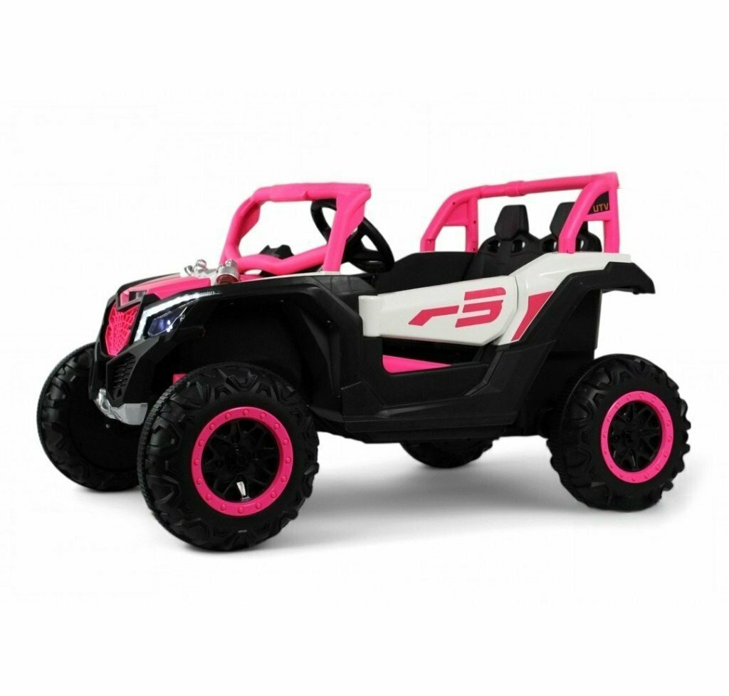 Детский электромобиль Багги 4406 4WD 12V розовый, пульт, 2 места