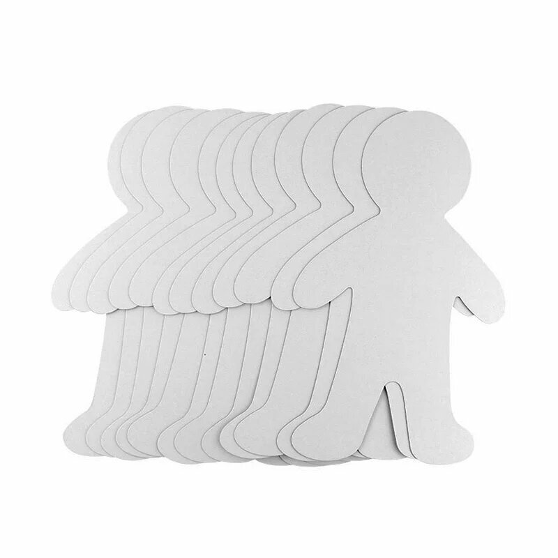 Детские раскраски для садика: 12 вырезок из белой картона куклы для творческих занятий