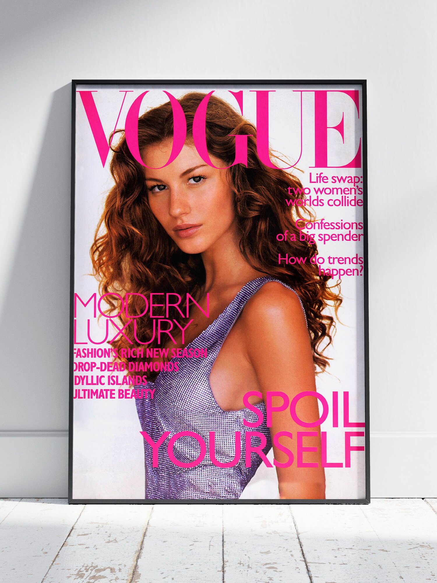 Плакат на стену для интерьера Жизель Бюндхен (Gisele Bundchen 40) - Постер по модели, бренду и моде формата A4 (21x30 см)