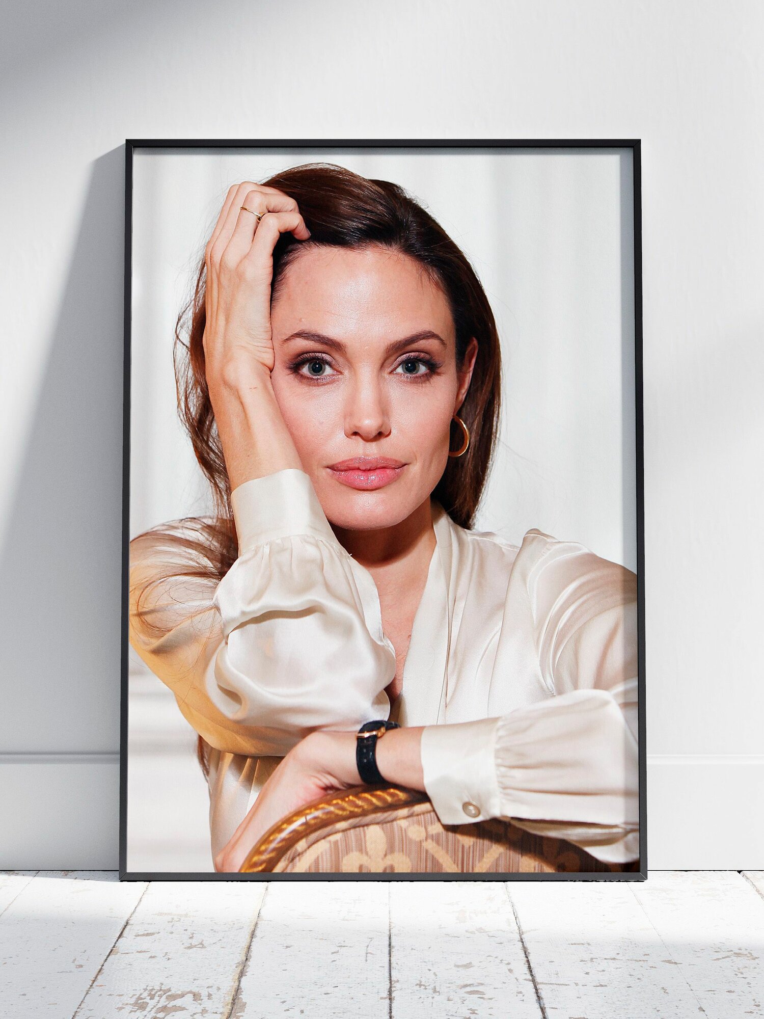 Плакат на стену для интерьера Анджелина Джоли (Angelina Jolie 39) - Постер по актеру фильма, кино, сериала формата A4 (21x30 см)