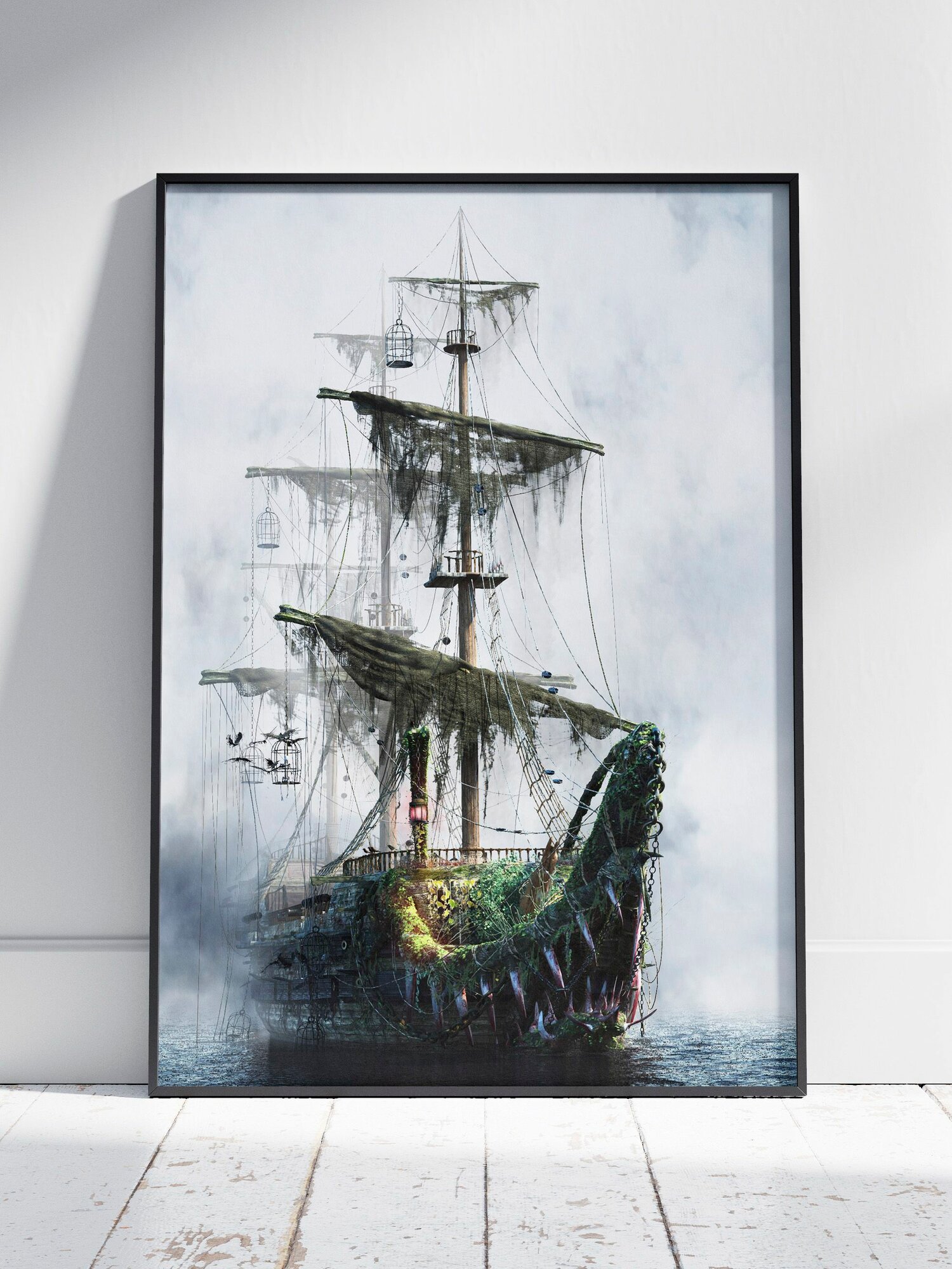 Плакат на стену для интерьера Транспорт и техника (Летучий Голландец - The Flying Dutchman 4) - Постер по машине формата A4 (21x30 см)