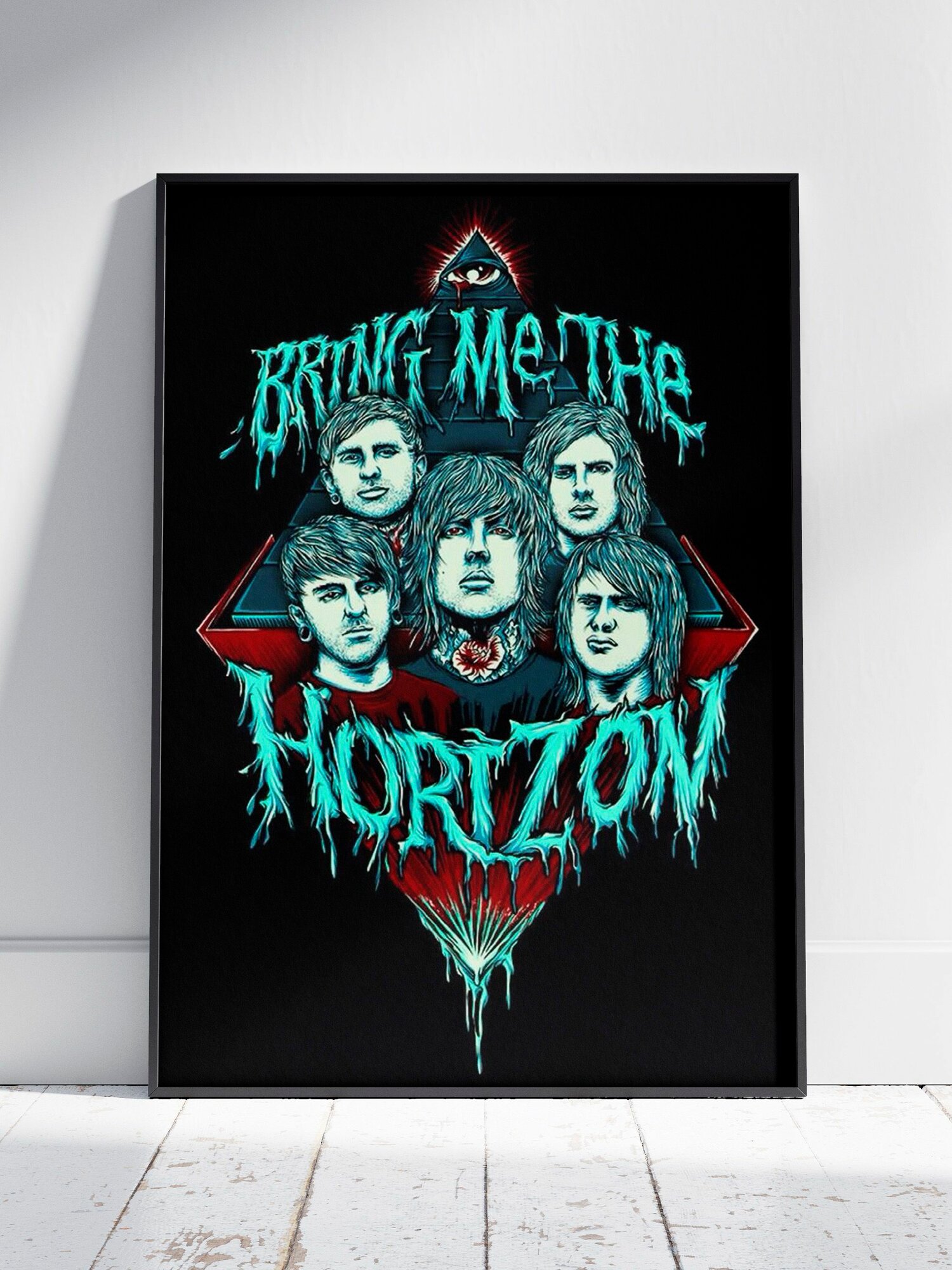 Плакат на стену для интерьера Бринг Ми зе Хорайзон (Bring Me The Horizon - BMTH 5) - Постер по музыке и артисту формата A4 (21x30 см)