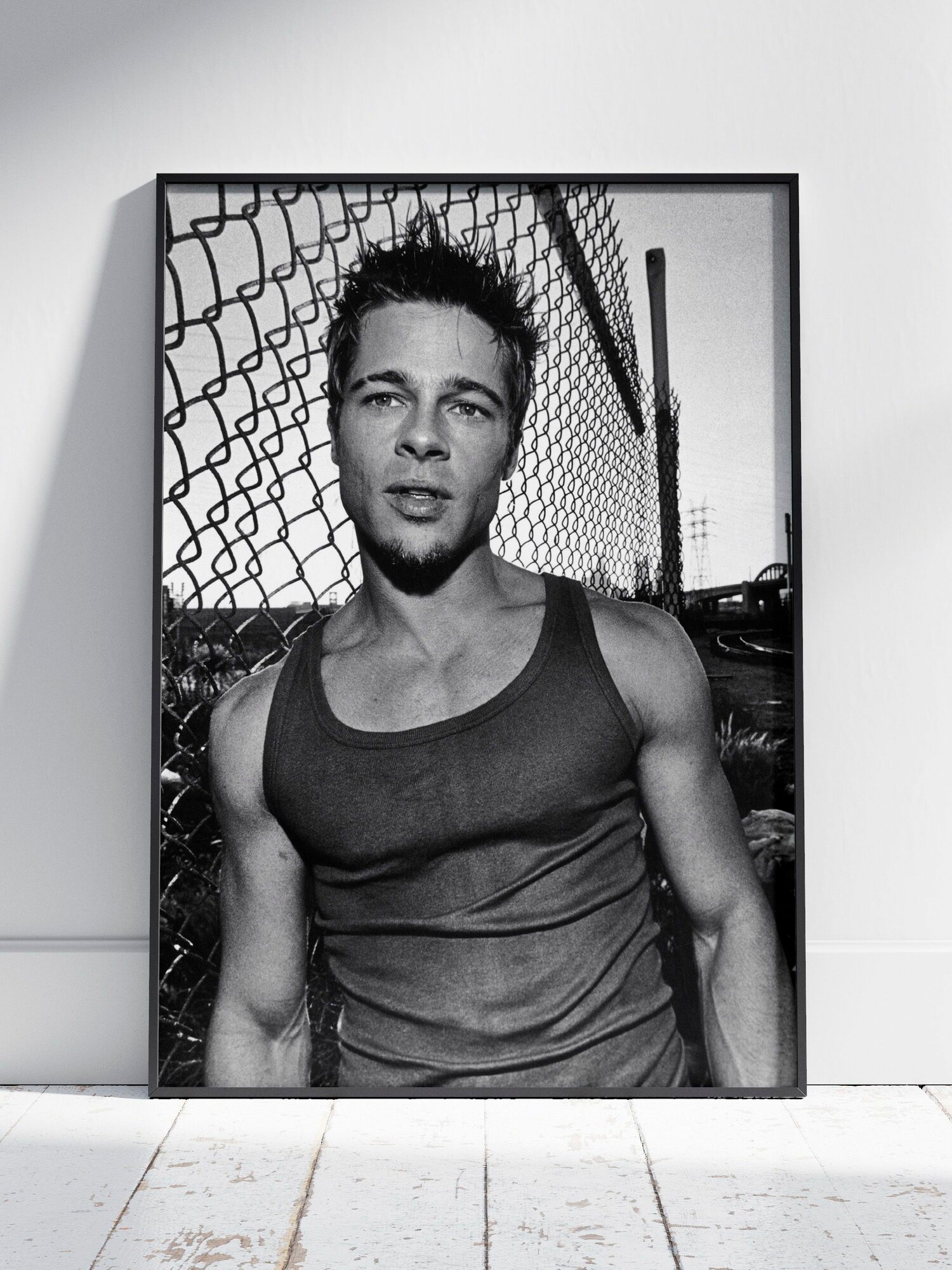 Плакат на стену для интерьера Брэд Питт (Brad Pitt 24) - Постер по актеру фильма, кино, сериала формата A4 (21x30 см)
