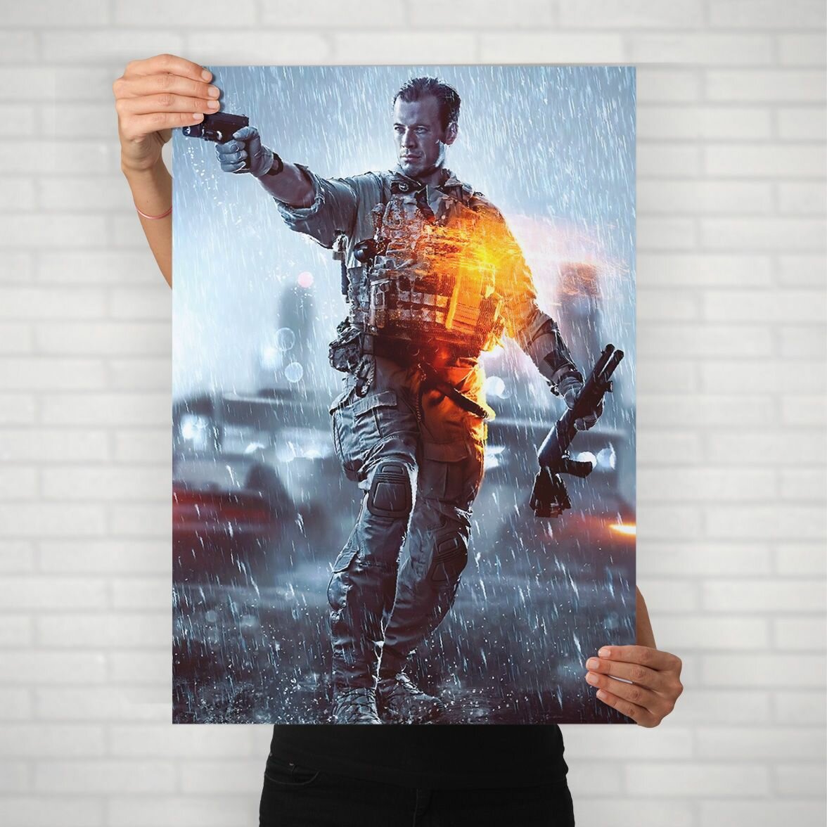 Плакат на стену для интерьера Бателфилд (Battlefield 4 - 8) - Постер по игре формата А2 (42x60 см)