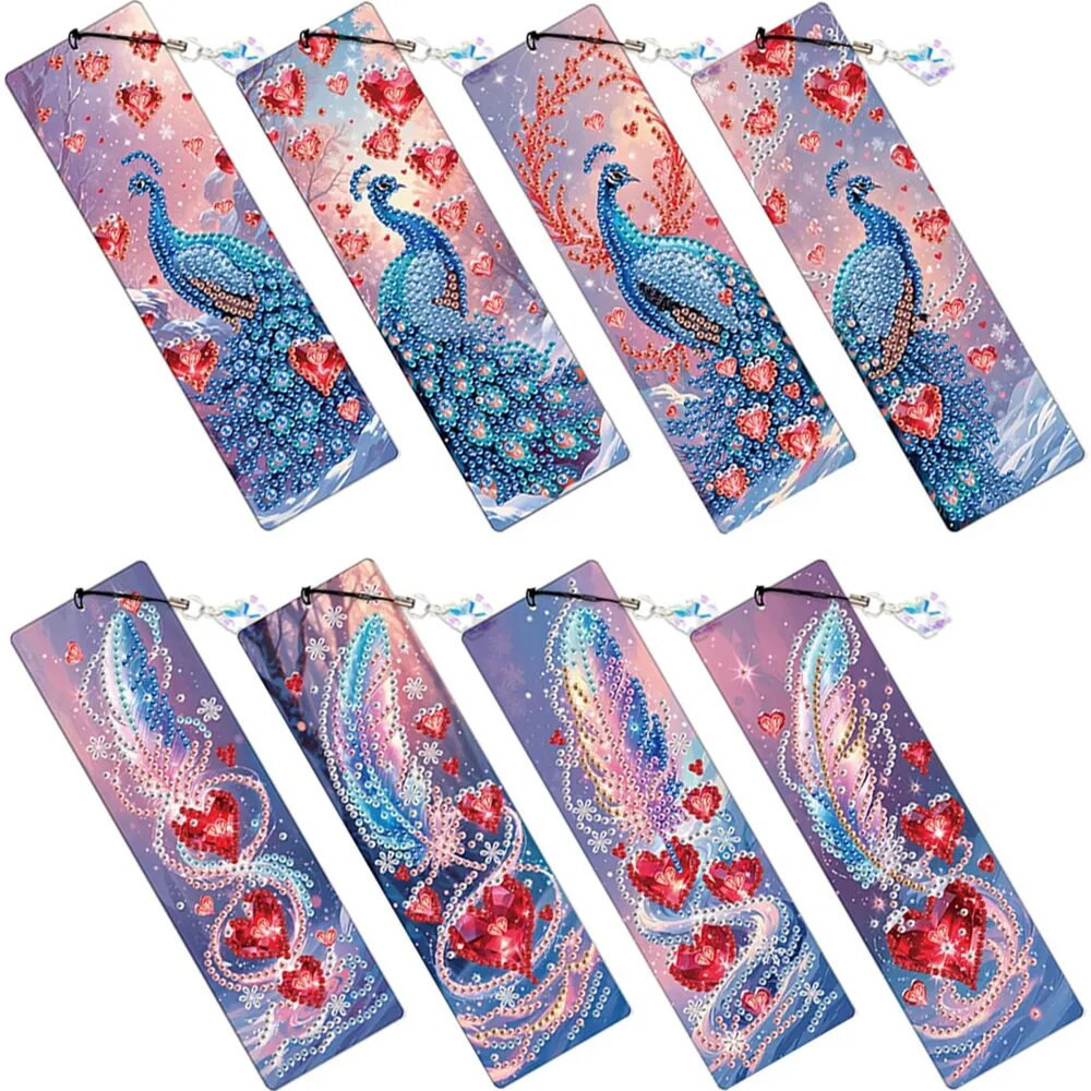 DIY-книжка-раскраска с кристаллами в форме капли для книжных закладок, 19,5 5,8 см