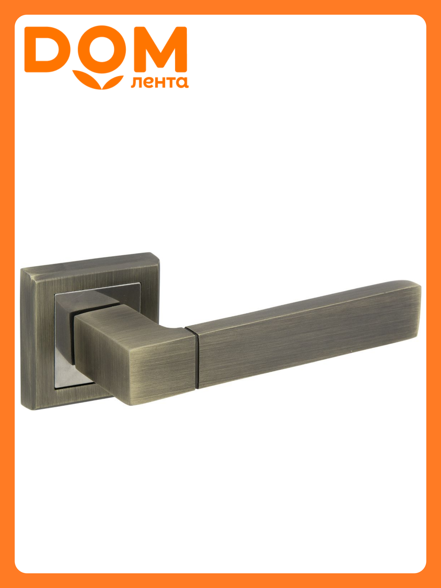 Дверная ручка Фабрика Замков A 205, алюминий, сталь, цвет бронза, 2 шт