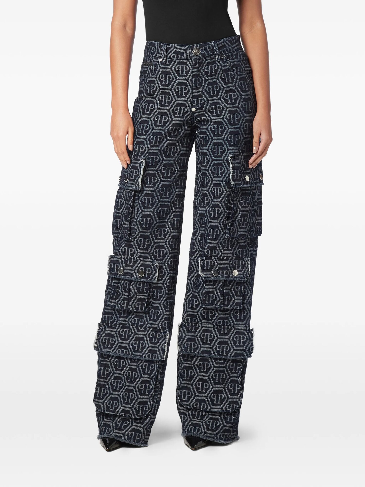 Джинсы PHILIPP PLEIN Monogram cargo-pockets jeans, размер 36 — фото 1