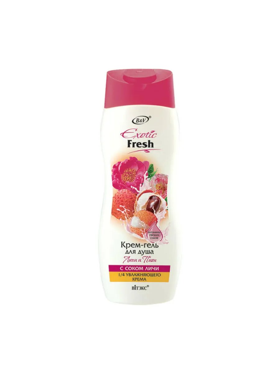 Vitex Exotic Fresh Juice Крем-гель для душа Личи и Пион 500