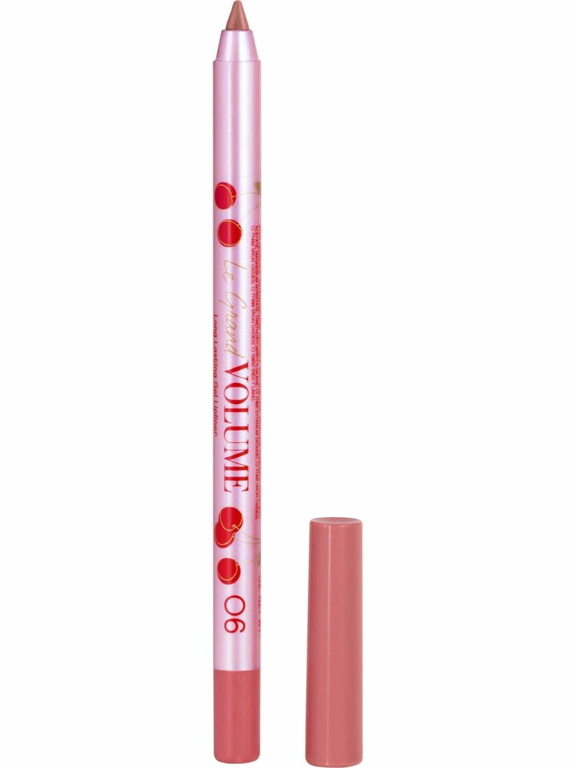 Vivienne Sabo Стойкий карандаш для губ тон 06 натуральный розовый Le Grand volume гелевый увлажняющий быстрой фиксации 135 гр.