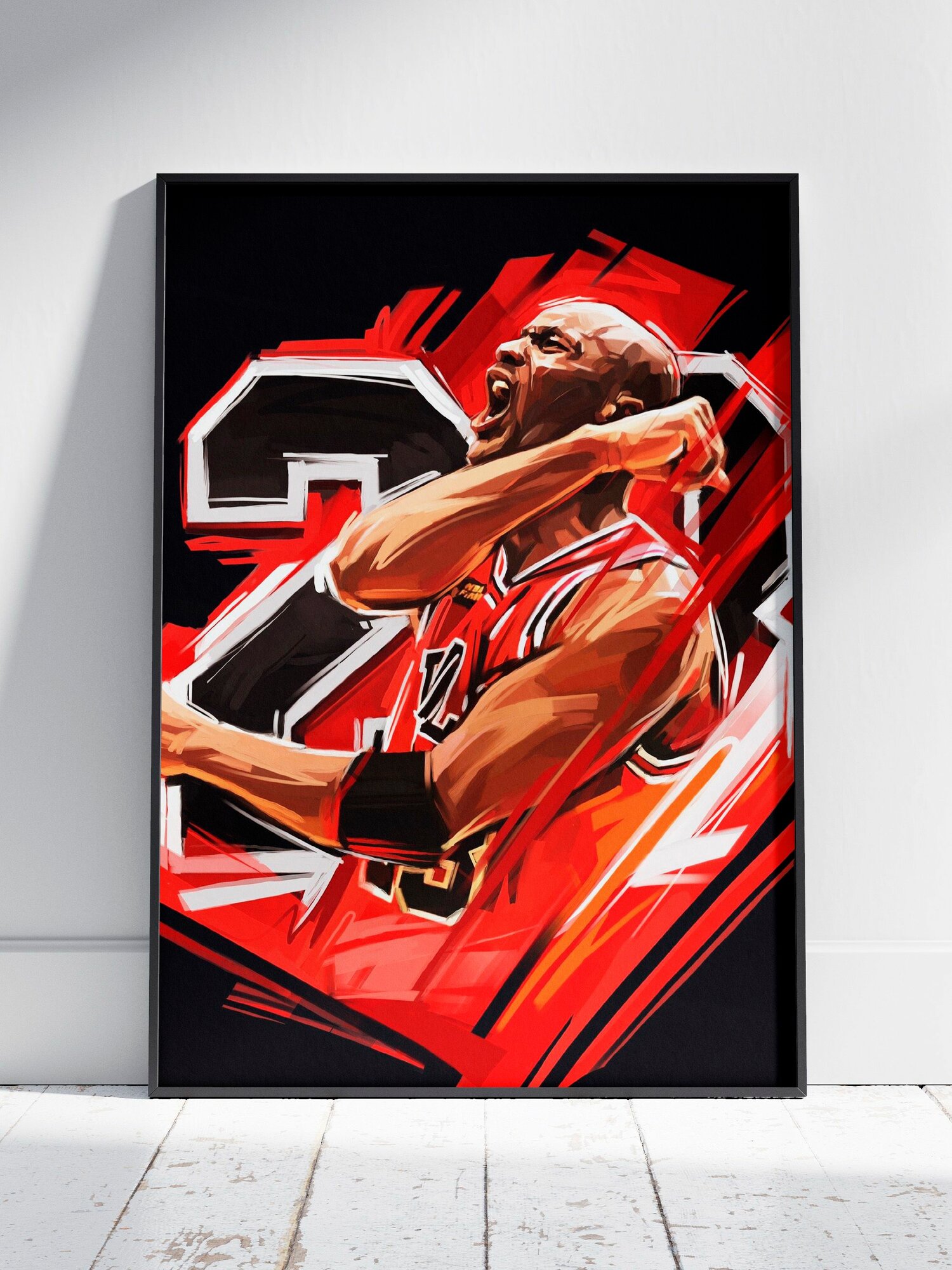 Плакат на стену для интерьера Майкл Джордан (Michael Jordan 24) - Постер по спорту и физической активности формата A4 (21x30 см)