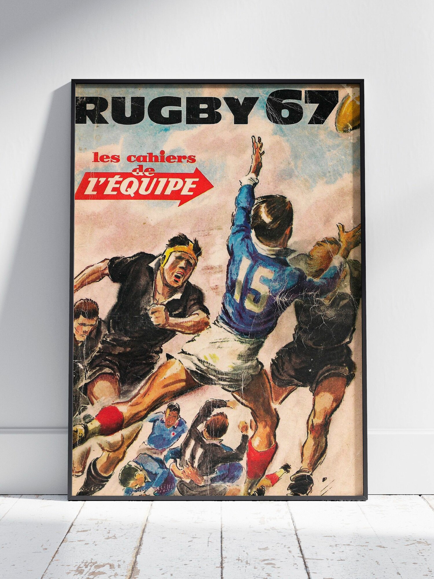 Плакат на стену для интерьера Спорт (Регби - Rugby) - Постер по спорту и физической активности формата A4 (21x30 см)