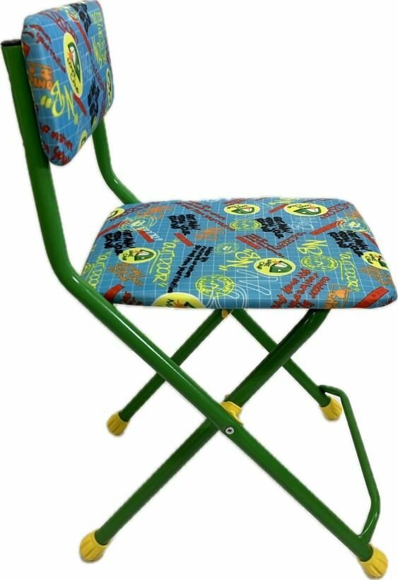 Стульчик детский складной с мягким сиденьем зеленый