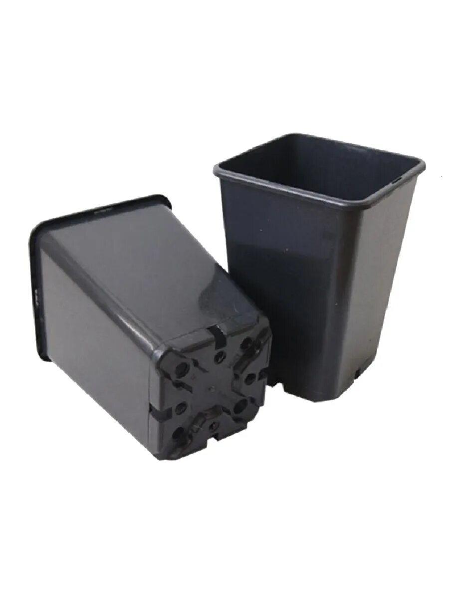 Горшок для рассады 11 л 24,5х24,5х26см Роза черный, литьё