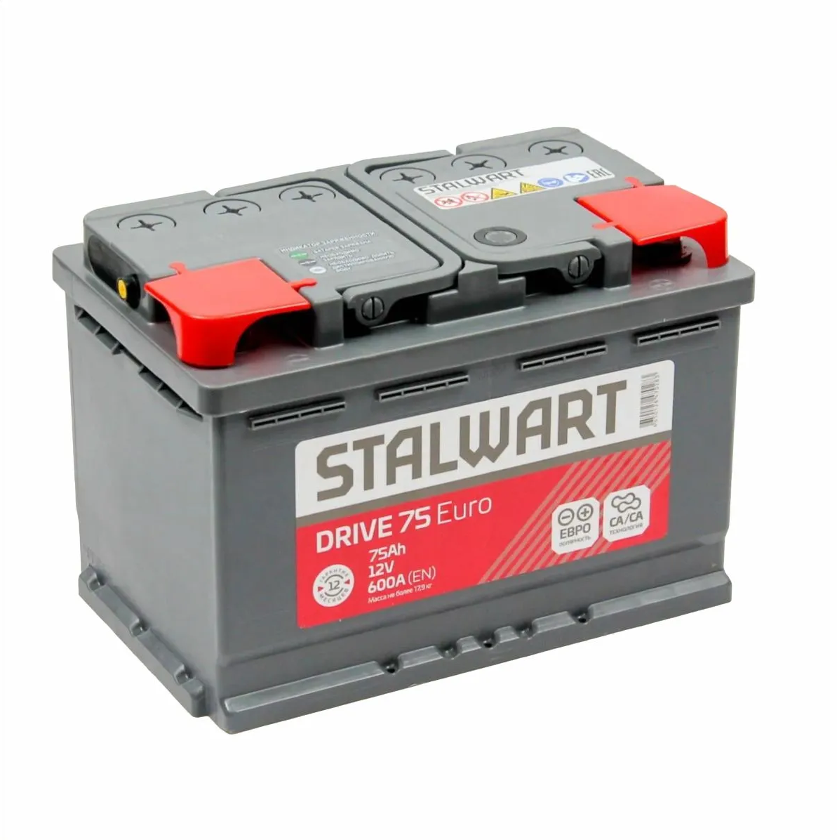 Аккумулятор stalwart drive обратная -+ 6ст-75.0