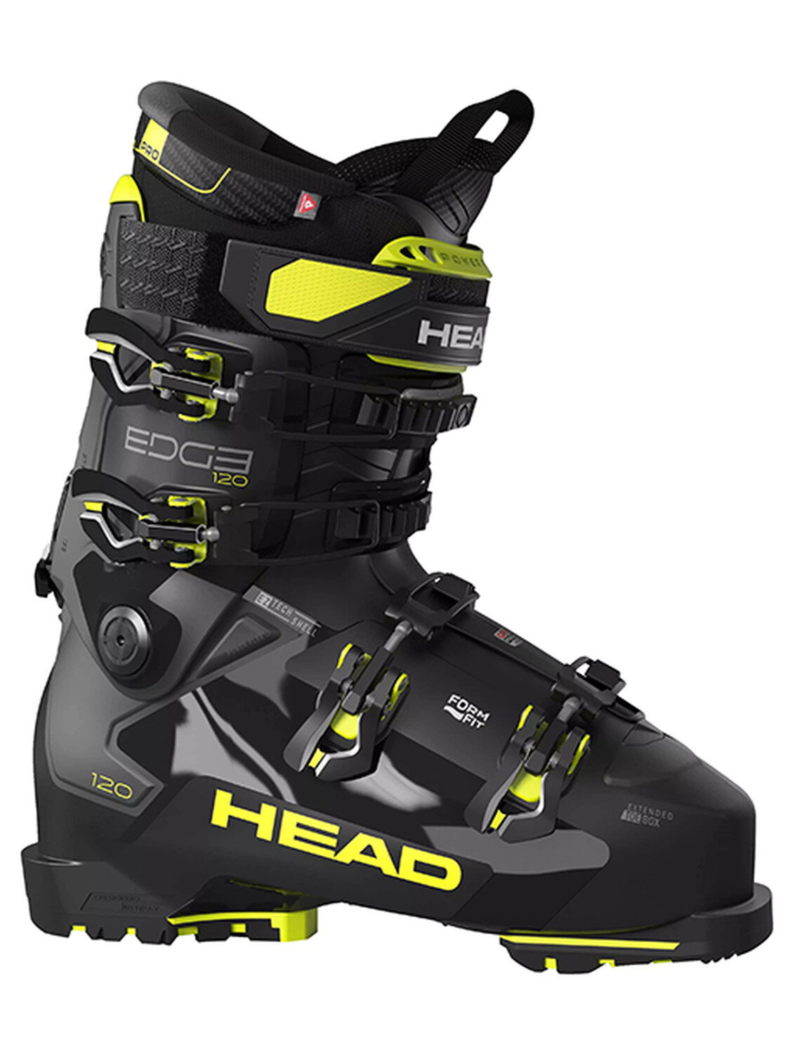 Горнолыжные ботинки Head Edge 120 HV GW Black/Yellow 24/25 , для мужчин , черный