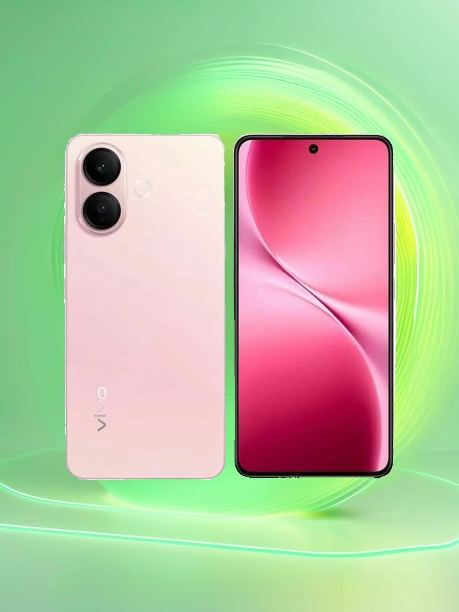 6.77" Смартфон Vivo V60 Lite 5G 512 ГБ розовый ядер - 8x(2.5 ГГц), 12 ГБ, 2 SIM, AMOLED, камера 50+8 Мп, NFC, 5G, 4G, 6500 мА*ч