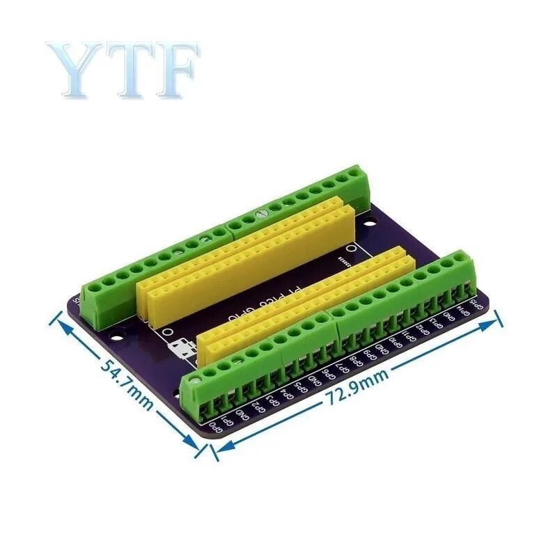 Расширительная плата GPIO для Raspberry Pi Pico, фиолетовая