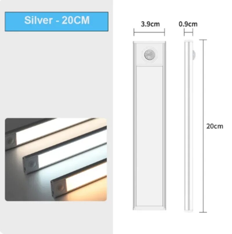 Ночник LED OKAL RED EAST серебристый Silver-20CM