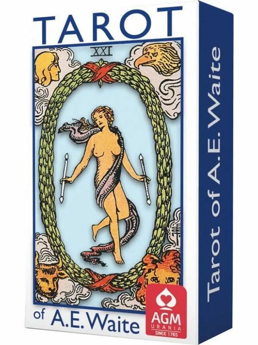 Карты Таро "A.E.Waite Tarot Blue Edition-Standard" AGM Urania / Колода Уэйта - английская версия 63347