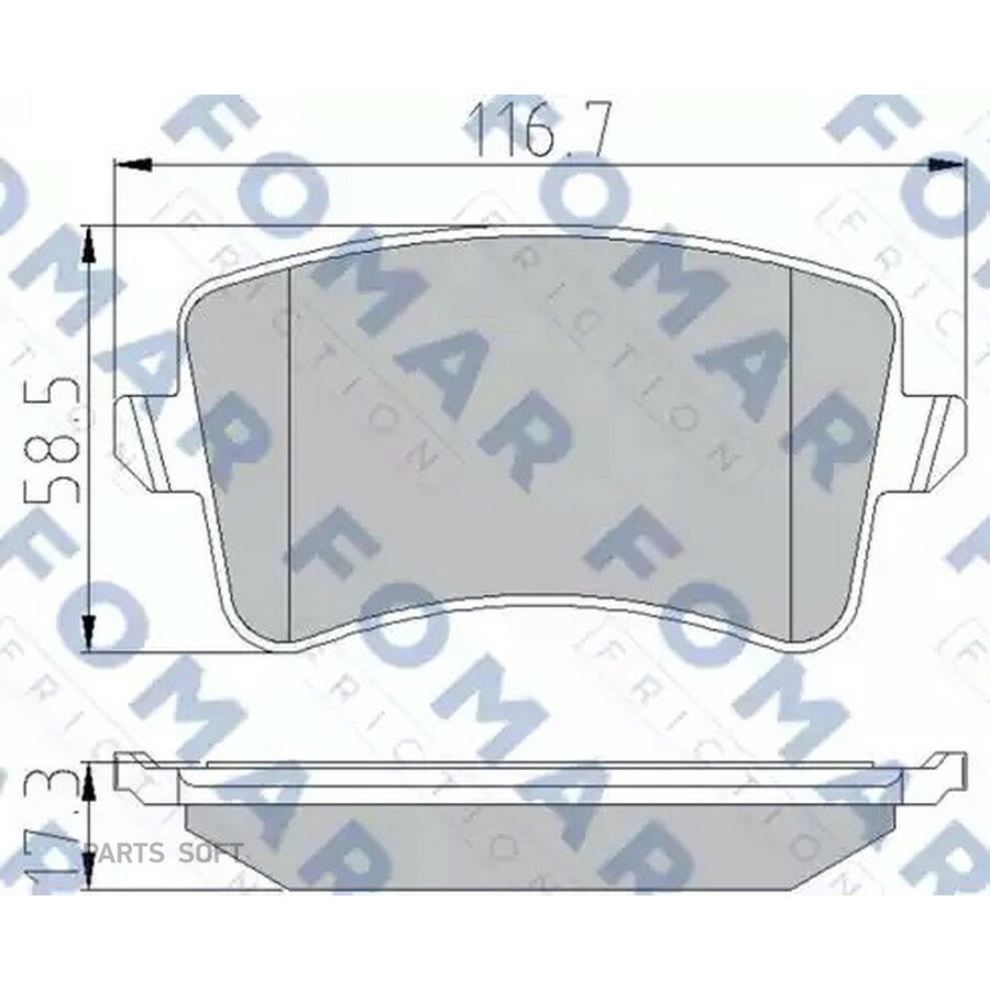 Fo 857581 колодки дисковые задние!\ audi a4/a5/q5 1.8/3.2fsi/2.0tdi 07>