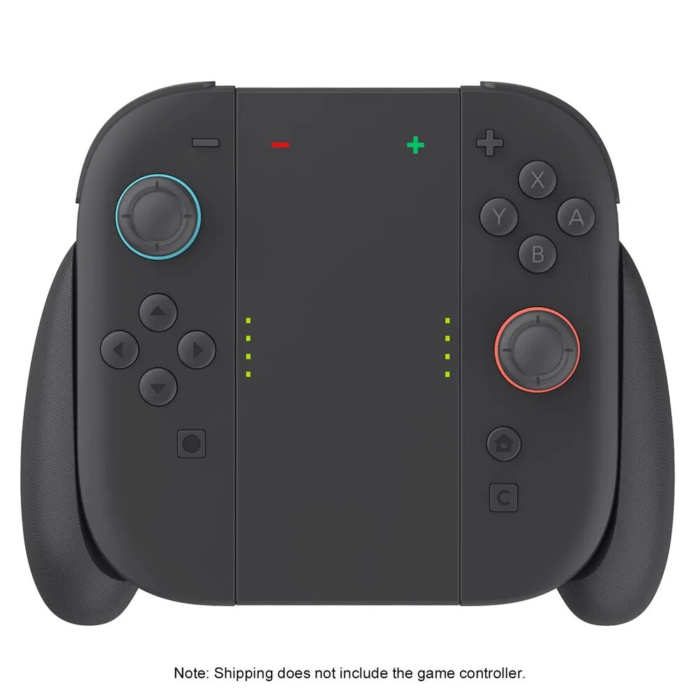 Заряжаемая ручка-держатель для Joy-Con контроллеров Nintendo Switch 2, чёрная, с магнитным креплением