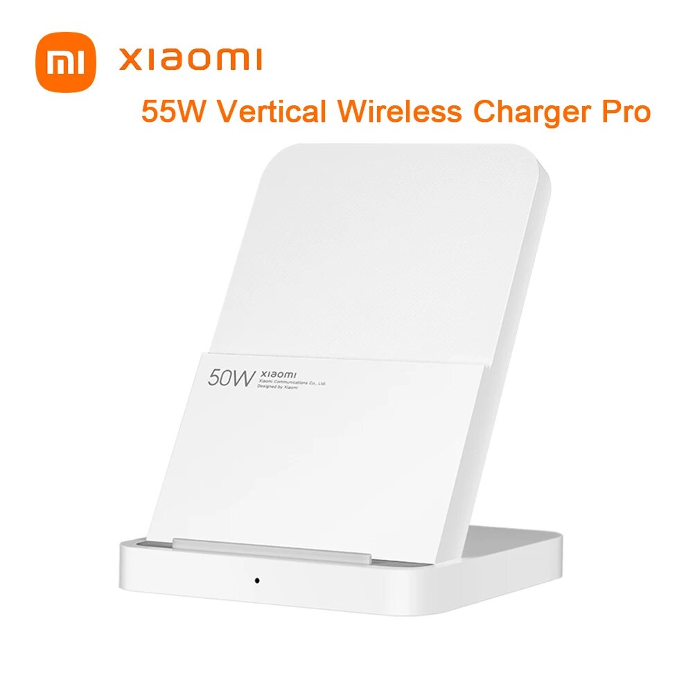 Оригинальное Беспроводное зарядное устройство Xiaomi 50 Вт, вертикальное быстрое зарядное устройство с воздушным охлаждением для Xiaomi серии 13/12/11/10 для iPhone