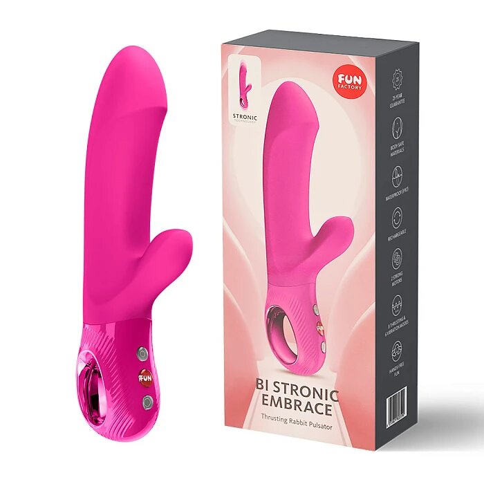 Пульсатор-вибратор Fun Factory«Bi Stronic Embrace» розовый, Китай