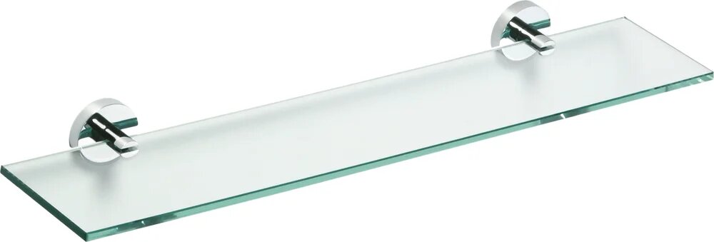 Полка под зеркало Bemeta Omega 104102042 60 см, прямая, стеклянная, латунь, хром, глянцевая, полка для ванной