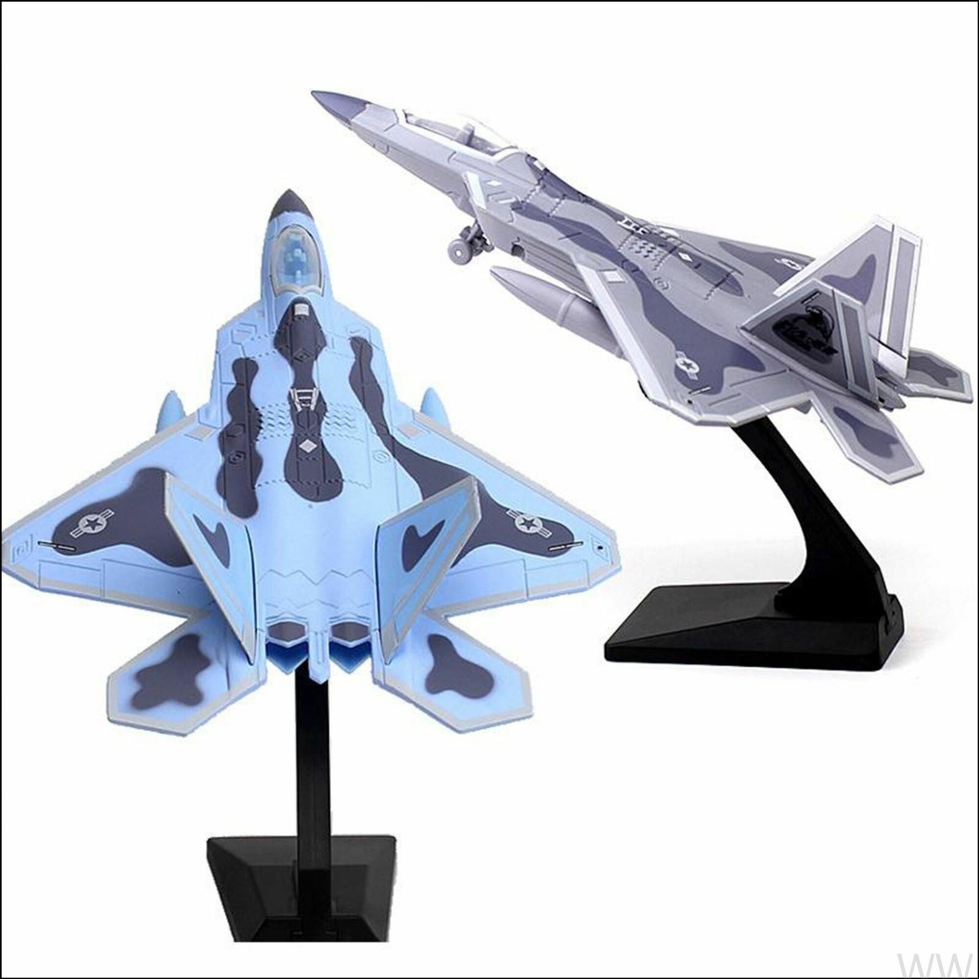 Модель самолёта F-22 Raptor с подставкой, декор