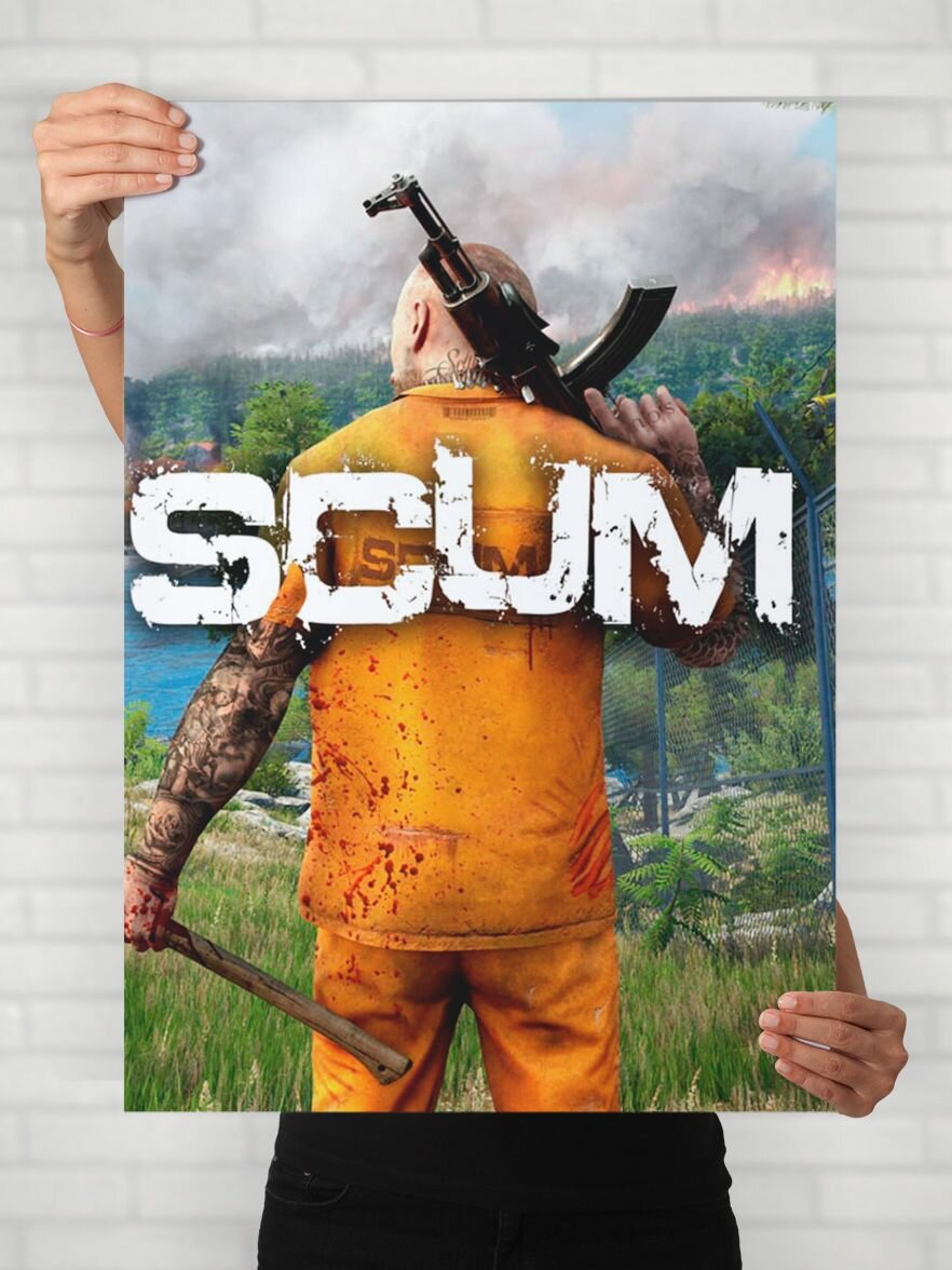 Плакат на стену для интерьера Скам (Scum 1) - Постер по игре формата A1 (61x84 см)