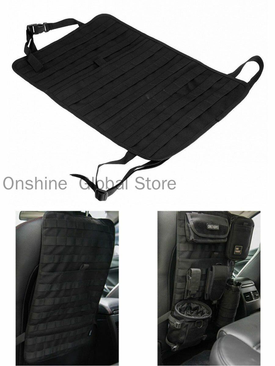 Органайзер для автомобильного сиденья MOLLE 55×35 см — тактическая панель с карманами для документов и EDC 3 цвета