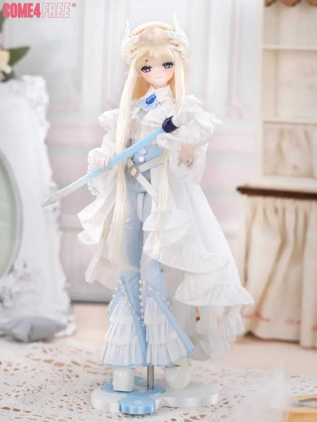COME4FREE BJD кукла Open-Ariel, мятный перьевой туман