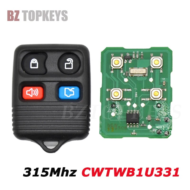 BZTOPKEYS пульт дистанционного управления передатчик 4 кнопки 315 МГц CWTWB1U331 для Ford Focus Escape Explorer Ranger Freestyle Taurus 1998-201