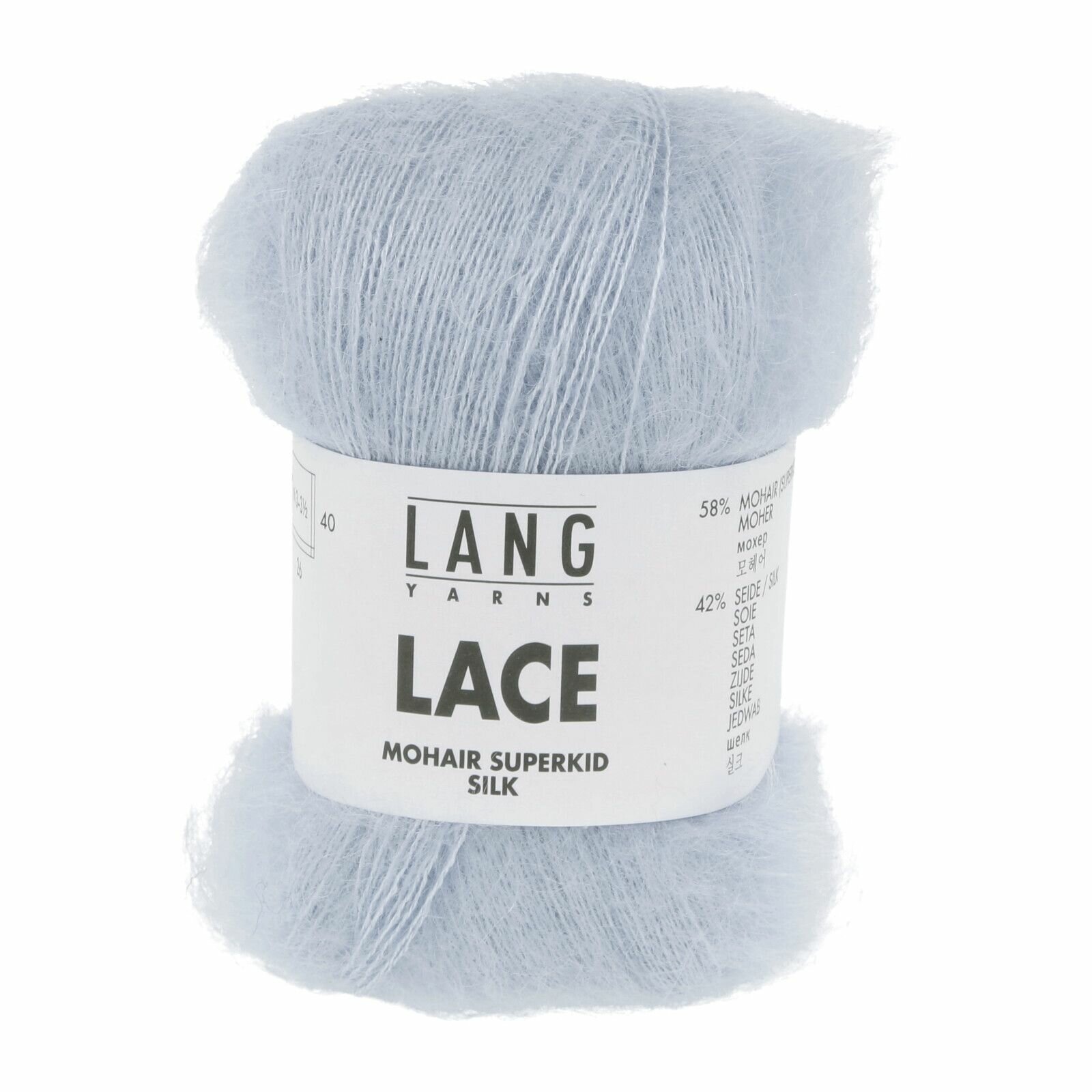 Пряжа для вязания мохер на шёлке Lang Yarns Lace (992.0021) 2 мотка по 25 г/310 м