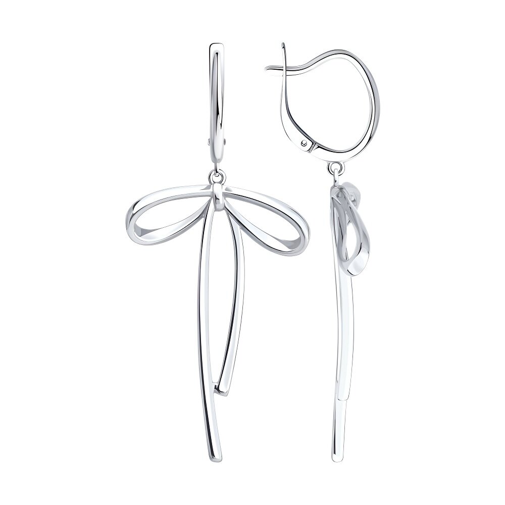 Серьги Яхонт, серебро, 925 проба