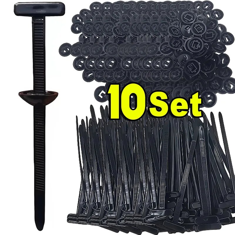 Нейлоновые стяжки 10set (20шт) черные