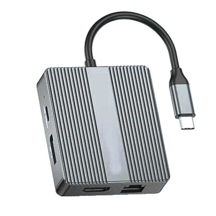 Док-станция USB-C3.0 (7 в 1) KS-is KS-099K - 0.1м алюминий
