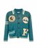 Кардиган FOUND Fin Varsity patch-detail cardigan, размер M, blue