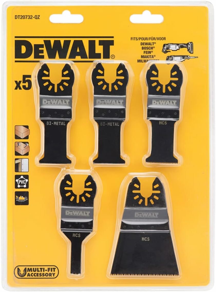 Набор насадок Dewalt DT20732 для мультитула 5 шт