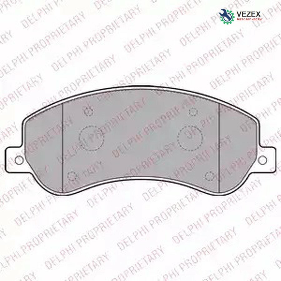 DELPHI LP2257 LP2257 колодки дисковые передние!\ Ford Transit 06>