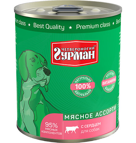 Консервы для собак с Сердцем (цена за упаковку) 340г x 6шт