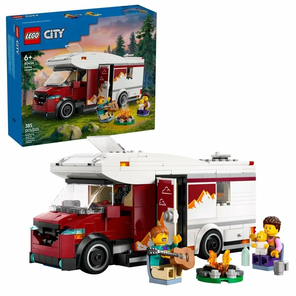 Лего City серия, LEGO 60454 Туристический фургон для отдыха и приключений, lego конструктор для мальчика, лего для девочек